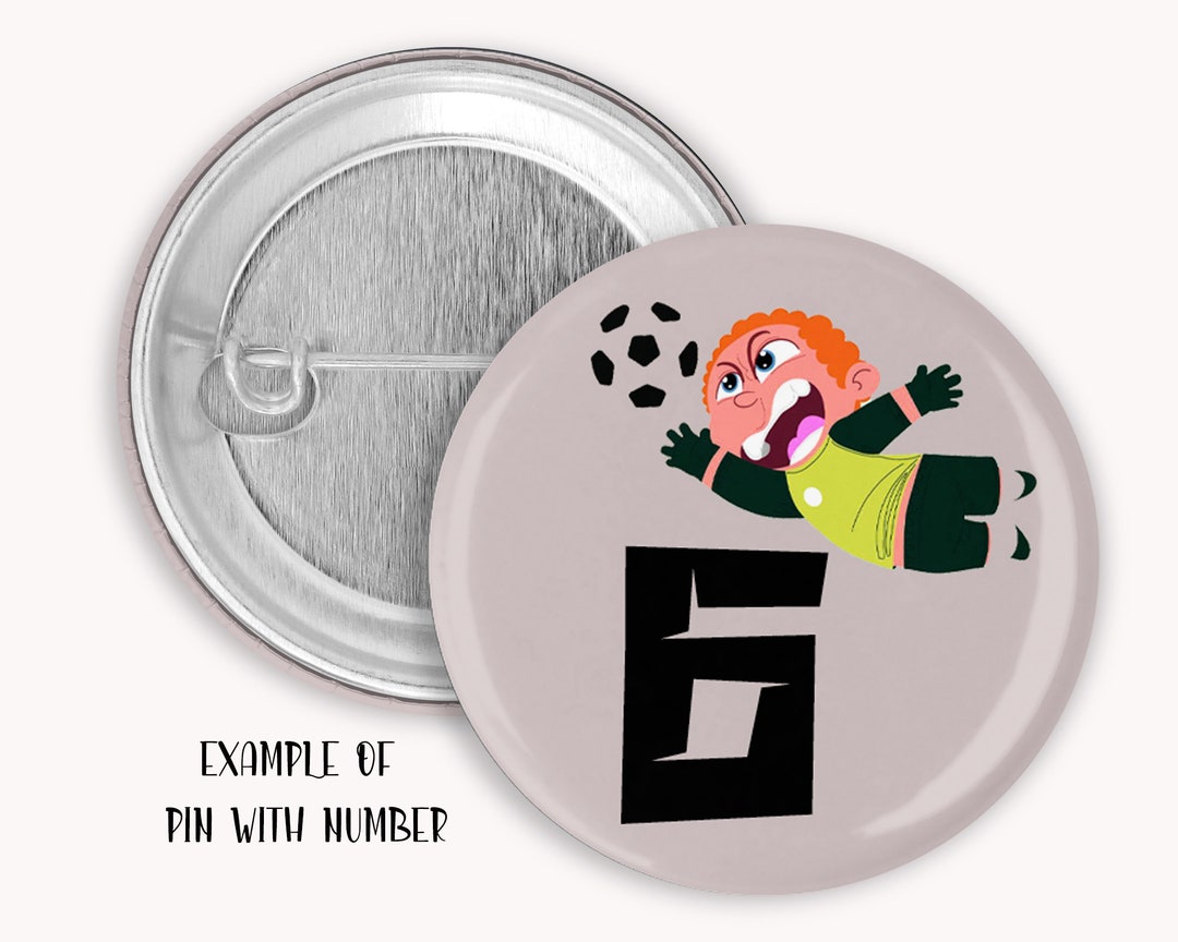 Personalized Sports Pins, Personalized Soccer Pins, Soccer Buttons ...