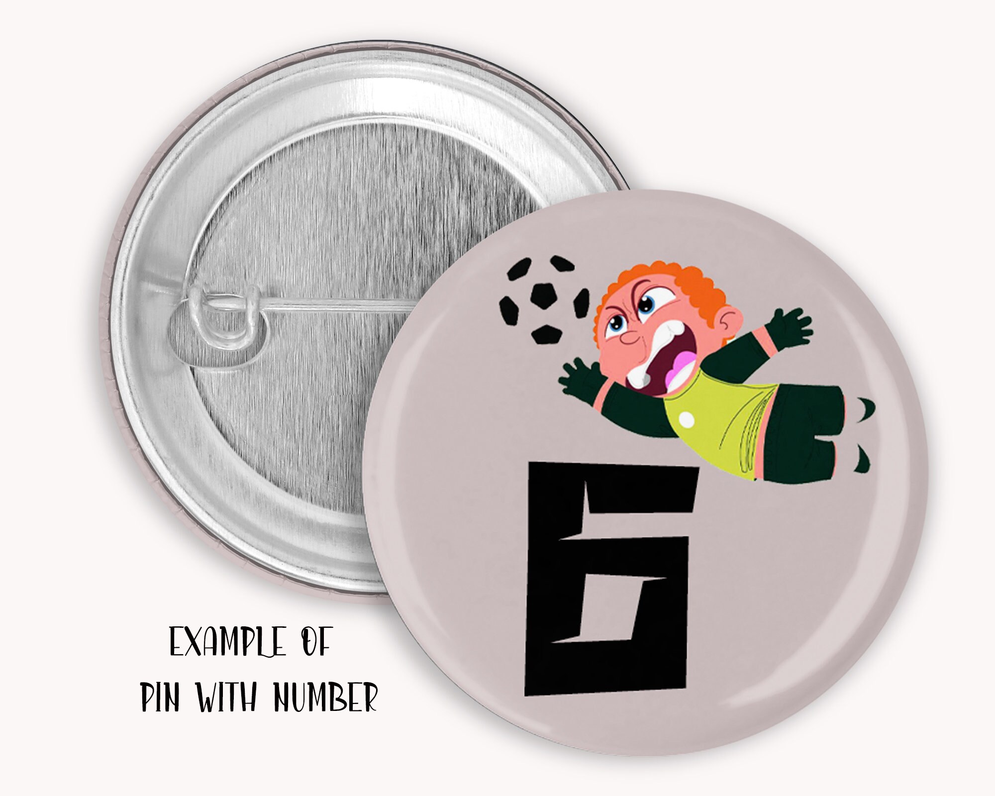 Personalized Sports Pins, Personalized Soccer Pins, Soccer Buttons ...