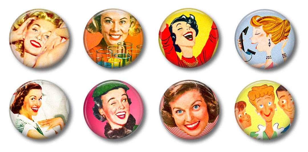 Retro Flair Pins, Retro Flair Buttons, Art Deco Flair Pins, Art Deco ...
