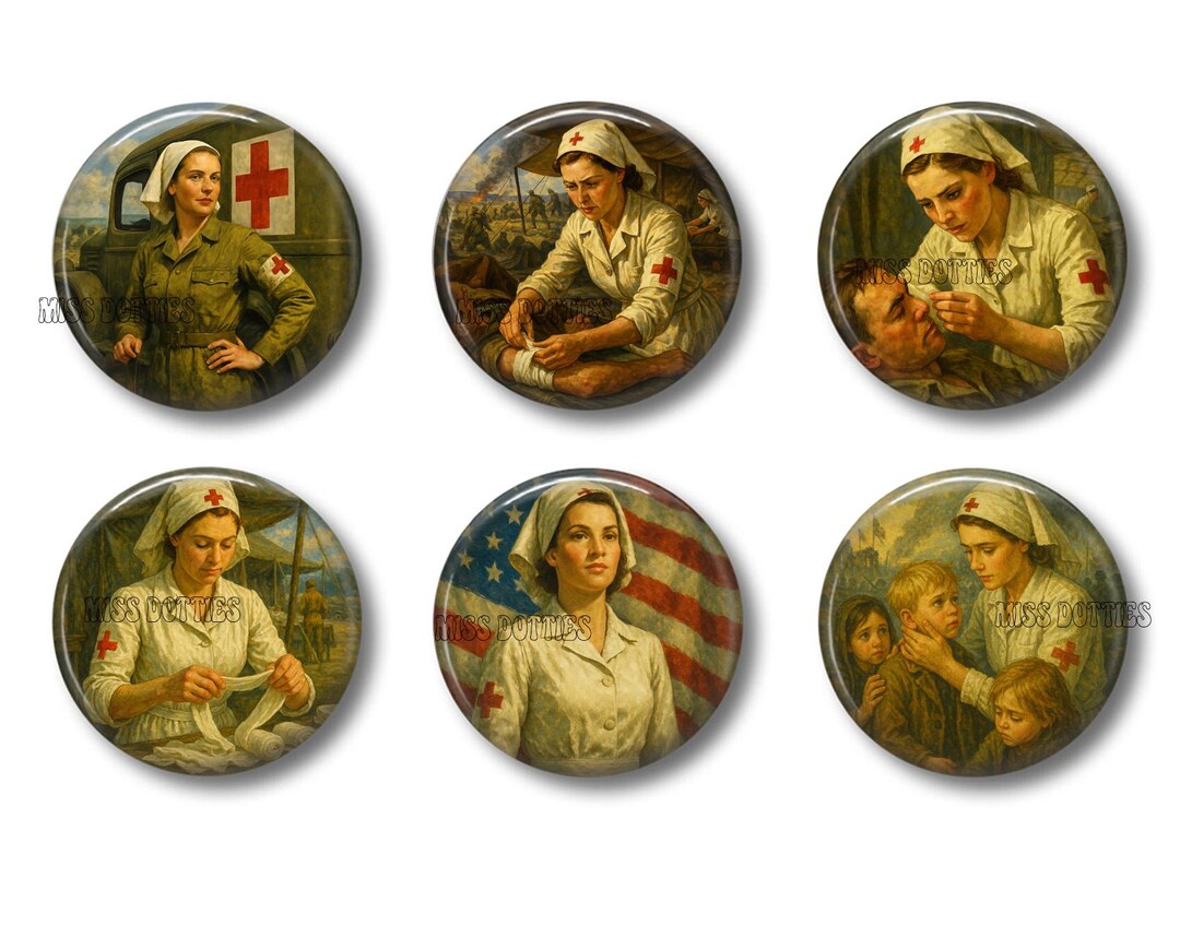 Nurse Pins, Nurse Magnets, Nurse Flat Backs, Retro Nurse Pins, Retro ...