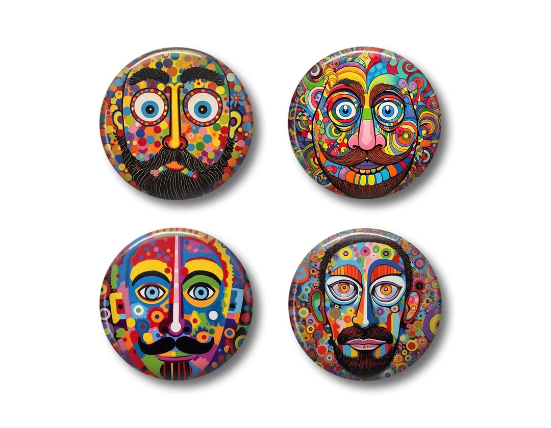 Art Deco Flair Pins, Art Deco Flair Buttons, Abstract Flair Pins ...