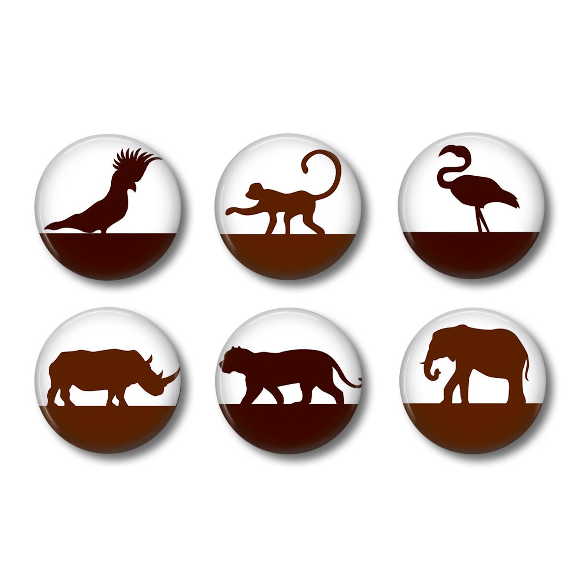 Wild Animal Flair Pins Wild Animal Flair Buttons Abstract - Etsy