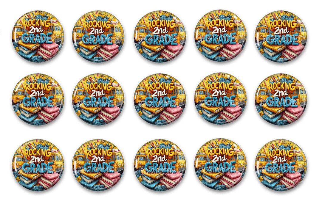 Rocking 2nd Grade Flair Pins, Student Gift Set - Etsy