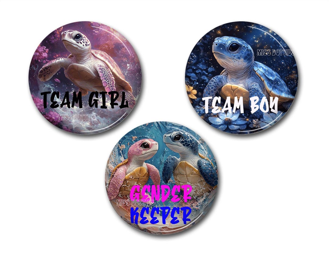 Gender Reveal Pins, Gender Reveal Buttons, Boy Pins, Boy Buttons, Girl ...