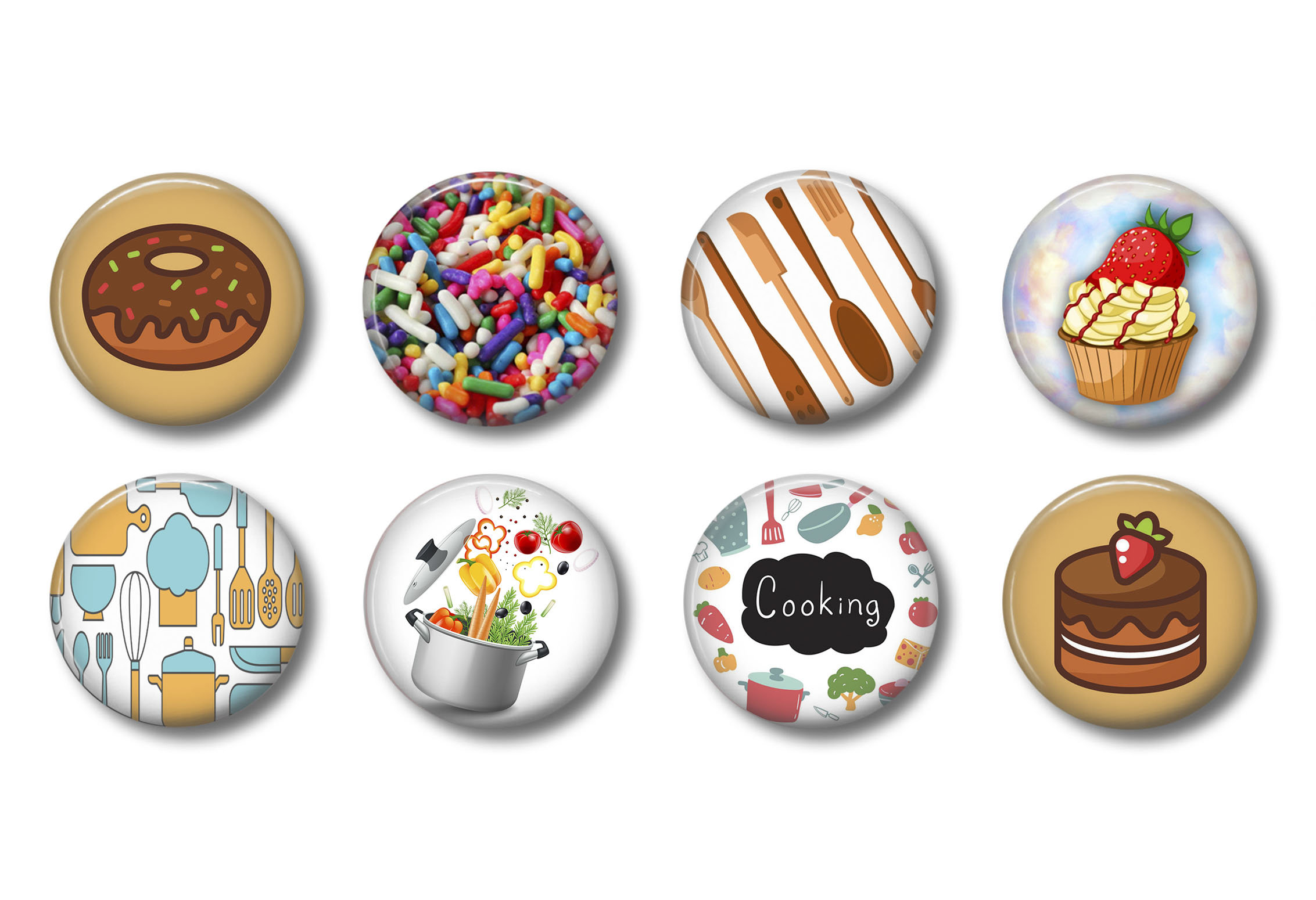 Dessert Flair Pins, Dessert Flair Buttons, Food Flair Pins, Food Flair ...