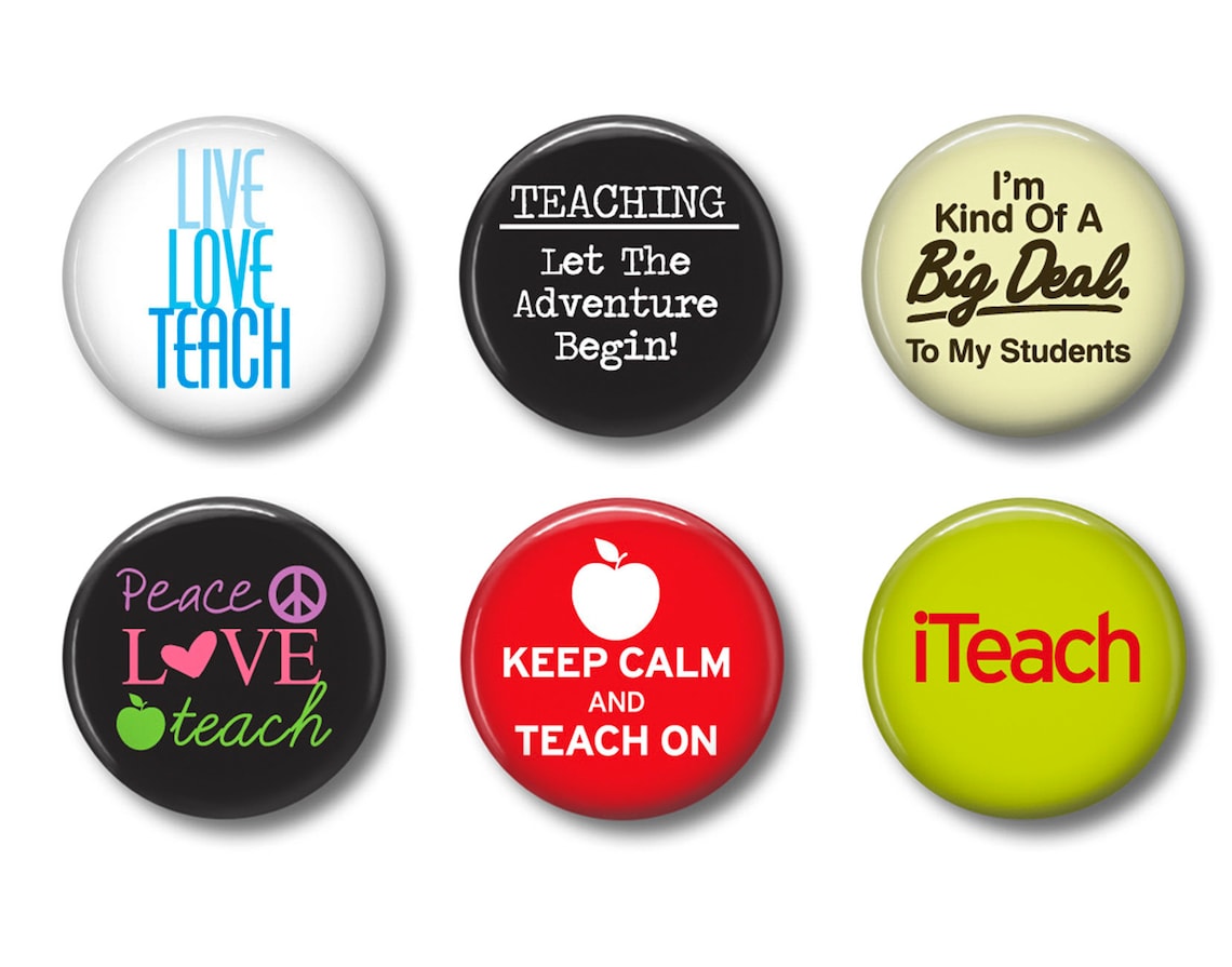 Teacher Flair Pins Teacher Flair Buttons School Flair Pins - Etsy