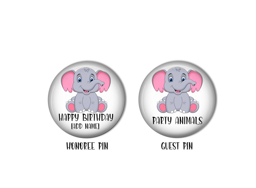 Personalized Birthday Pins, Personalized Birthday Party Favors ...