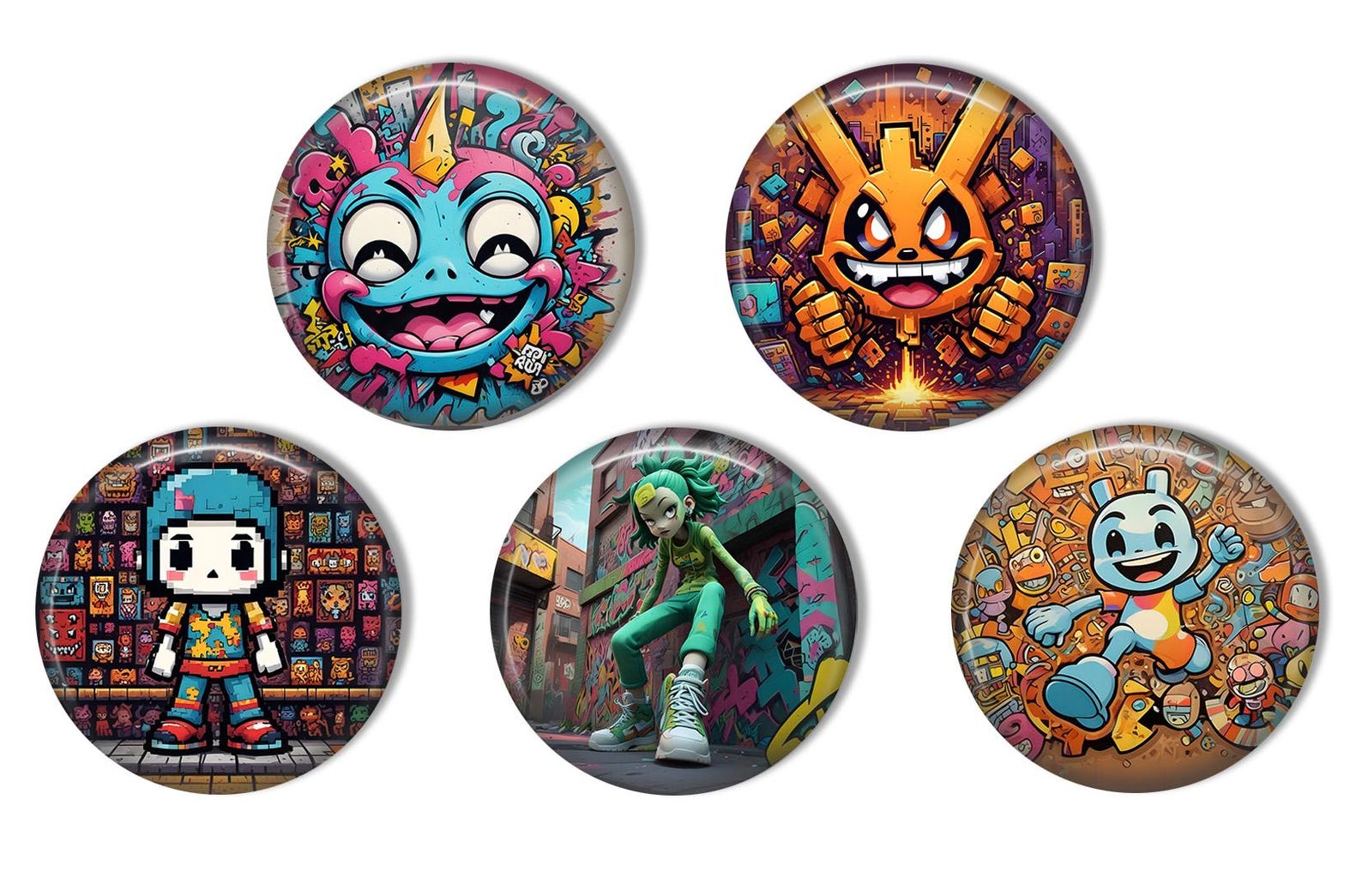 Anime Flairs Pins, Anime Flat Backs, Anime Magnets, Anime, Graffiti ...