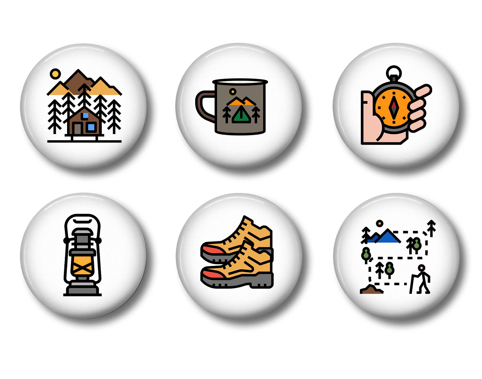 Camping Flair Pins, Camping Flair Buttons, Hiking Flair Pins - Etsy