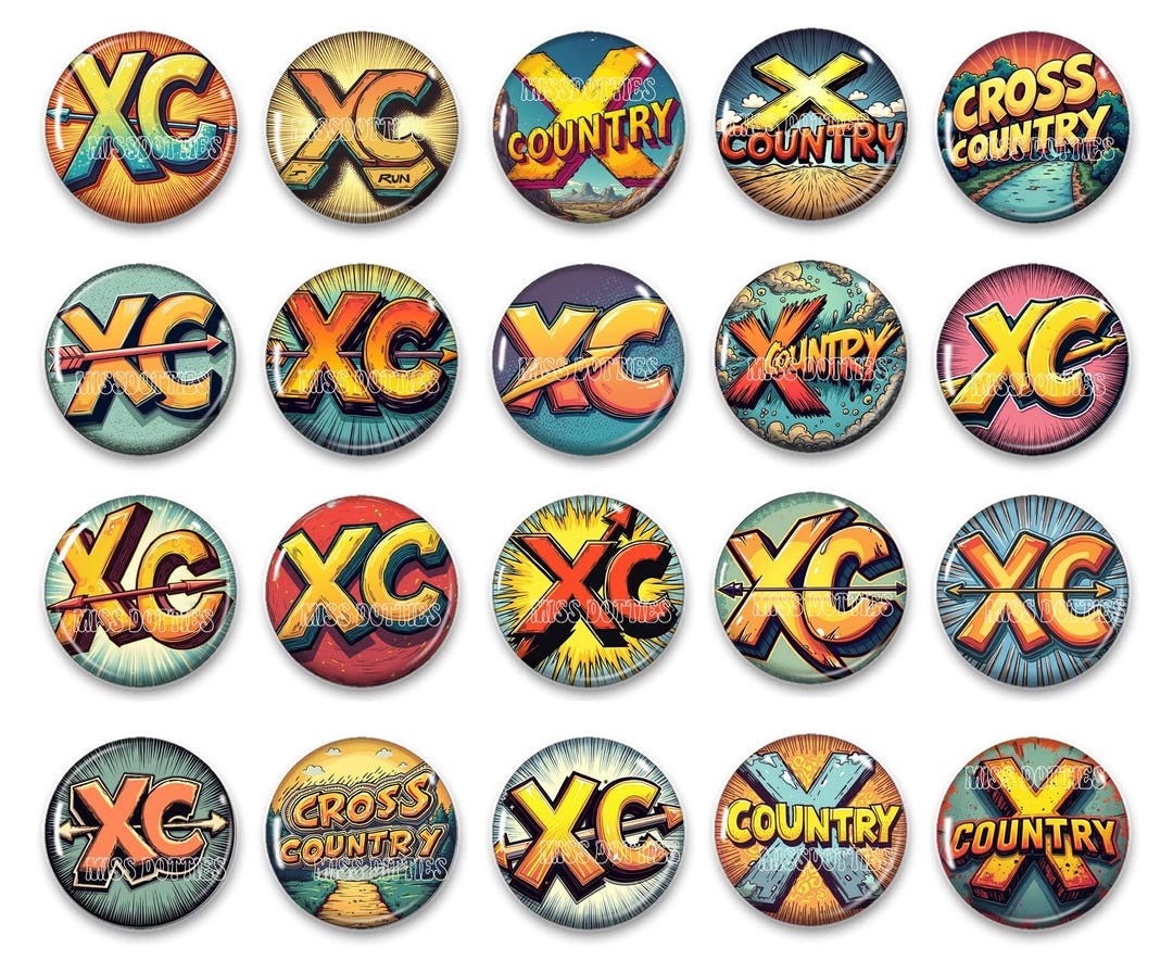 Cross Country Pins, Cross Country Flat Backs, Cross Country Magnets ...