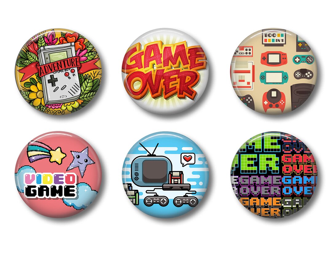 Gamer Flair Pins, Gamer Flair Buttons, Kids Flair Pins, Video Games ...