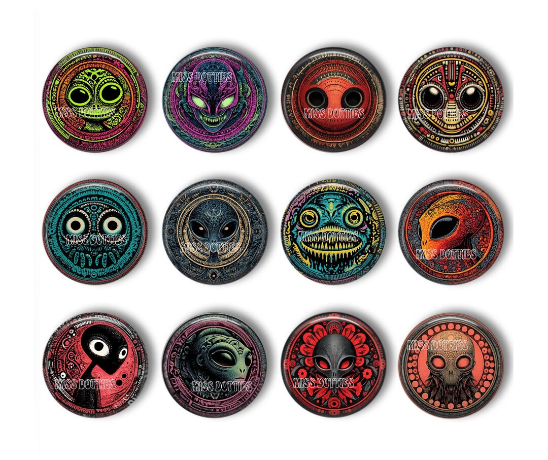 Aliens, Monsters, Flat Backs, Magnets, Pins, Lapel Pin, Embellishments ...