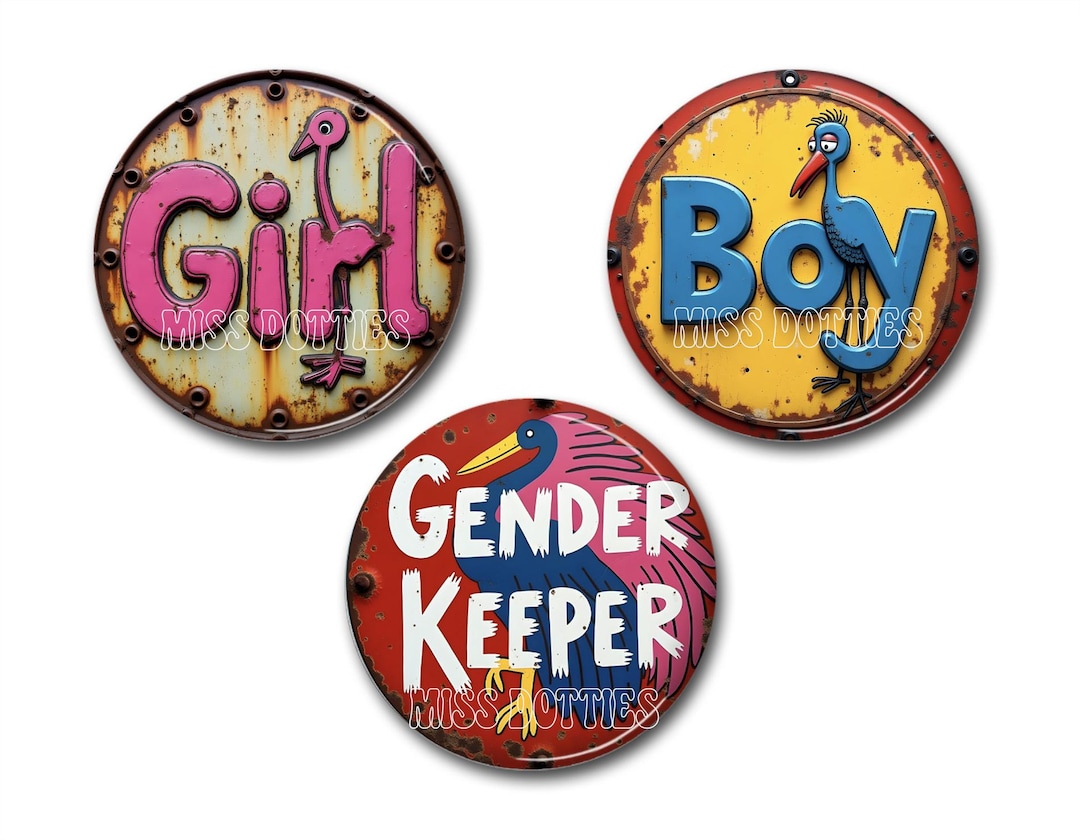 Gender Reveal Pins, Gender Reveal Buttons, Boy Pins, Boy Buttons, Girl ...