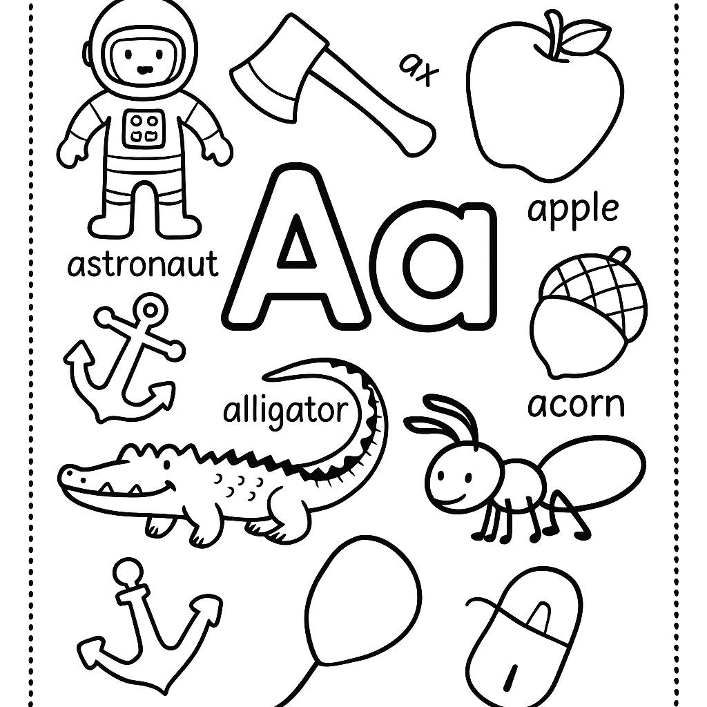 Alphabet Coloring Pages, Preschool Coloring Pages, Preschool Printable ...