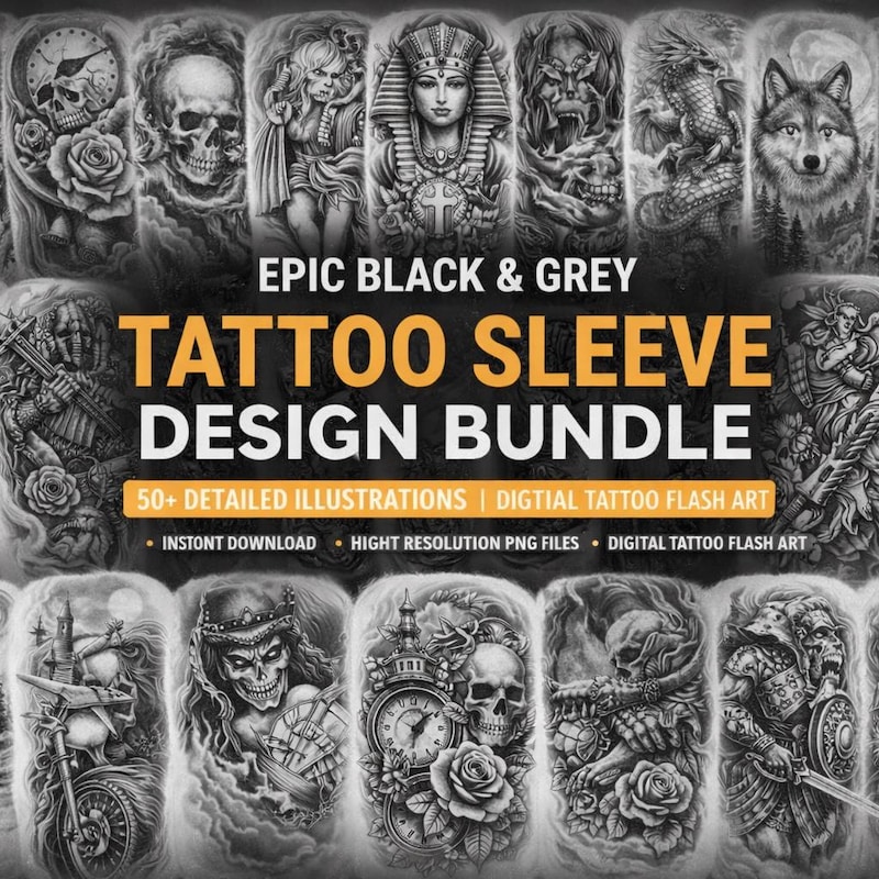 Realism Sleeve Tattoo - Etsy