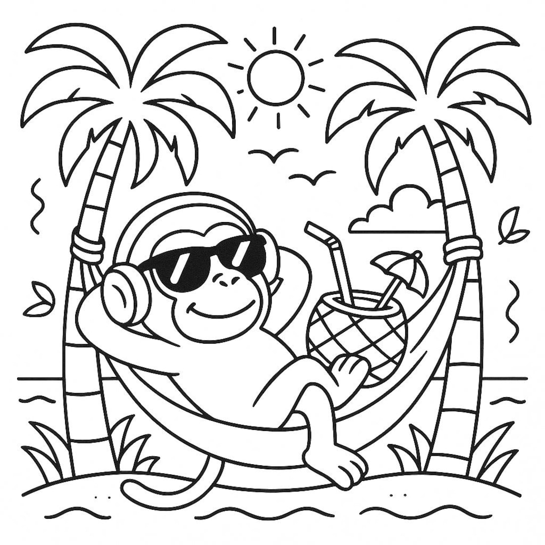 Tropical Coloring Page Coloring Page/tropical, and Full of Attitude ...