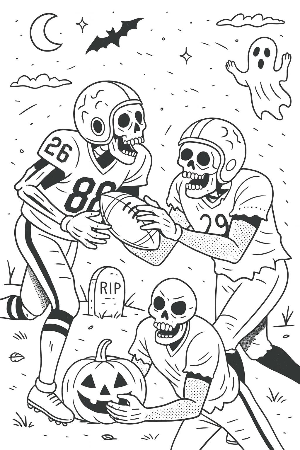 Football Halloween Coloring Pages/5pdf/football Coloring Page/fun ...