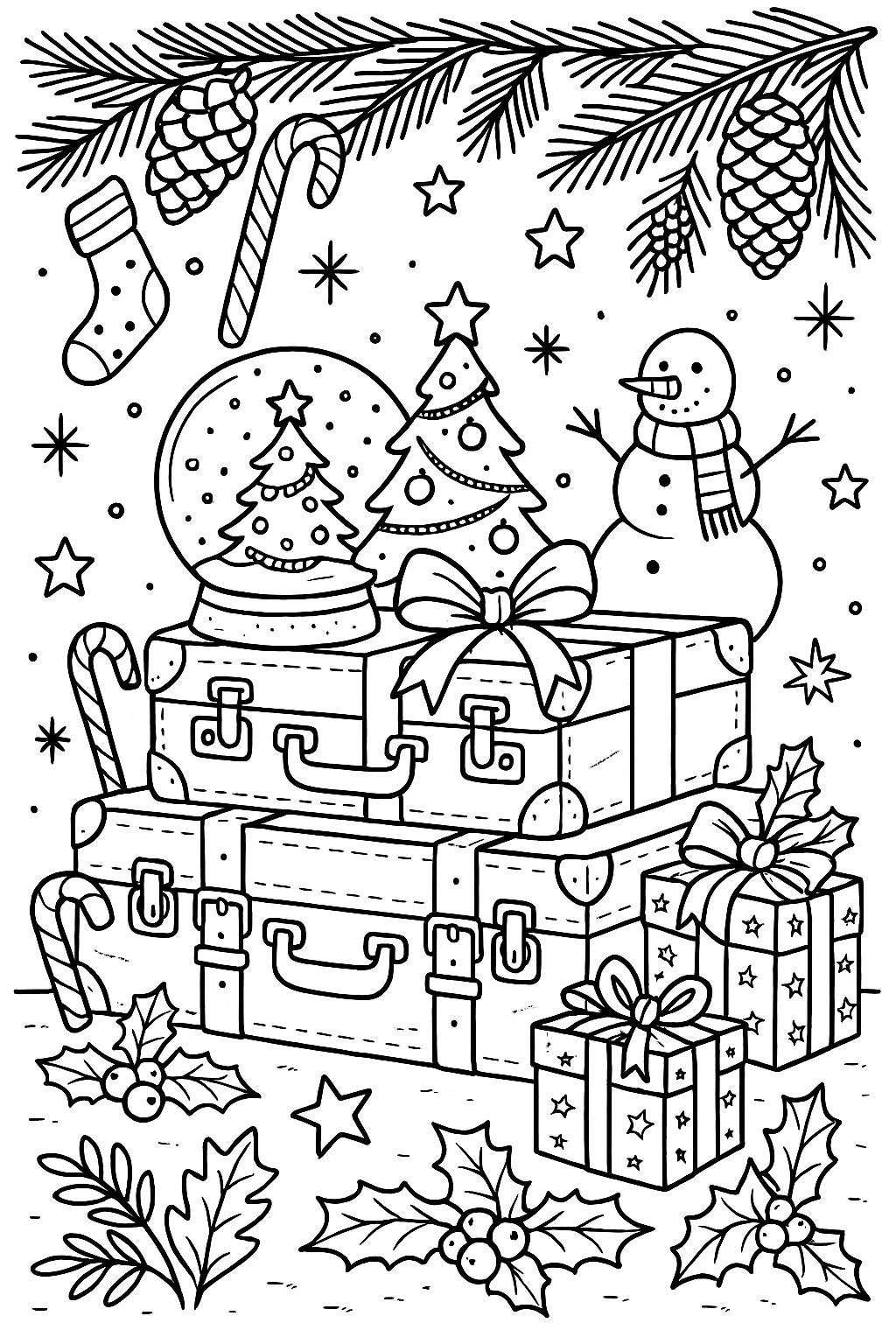 Christmas Coloring Pages Bundle | Printable Holiday Activity | Santa ...