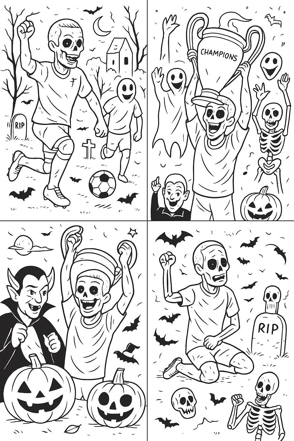 Soccer Halloween Coloring Pages/5pdf/halloween Coloring Page for All ...