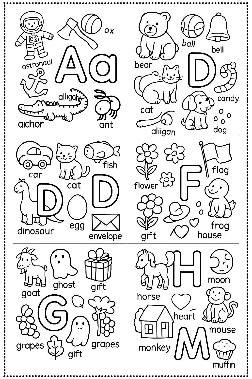 Alphabet Coloring Pages, Preschool Coloring Pages, Preschool Printable ...