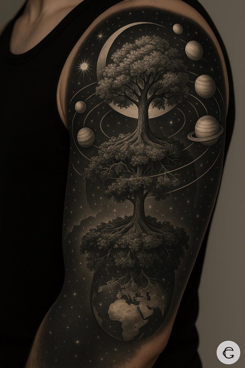 Stunning Tattoo Designs/10 Pdf/ Cosmic-forest Theme With Surreal and ...