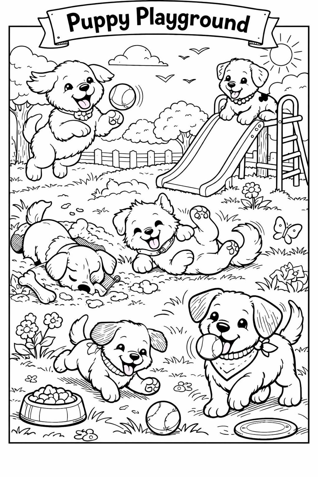 Cute Animal Adventures – Printable Coloring Pages for Kids | Pets ...