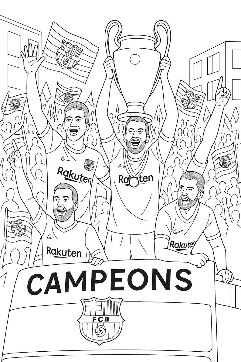 Barcelona Celebration-themed Coloring Page/5pdf/barcelona Coloring Page ...