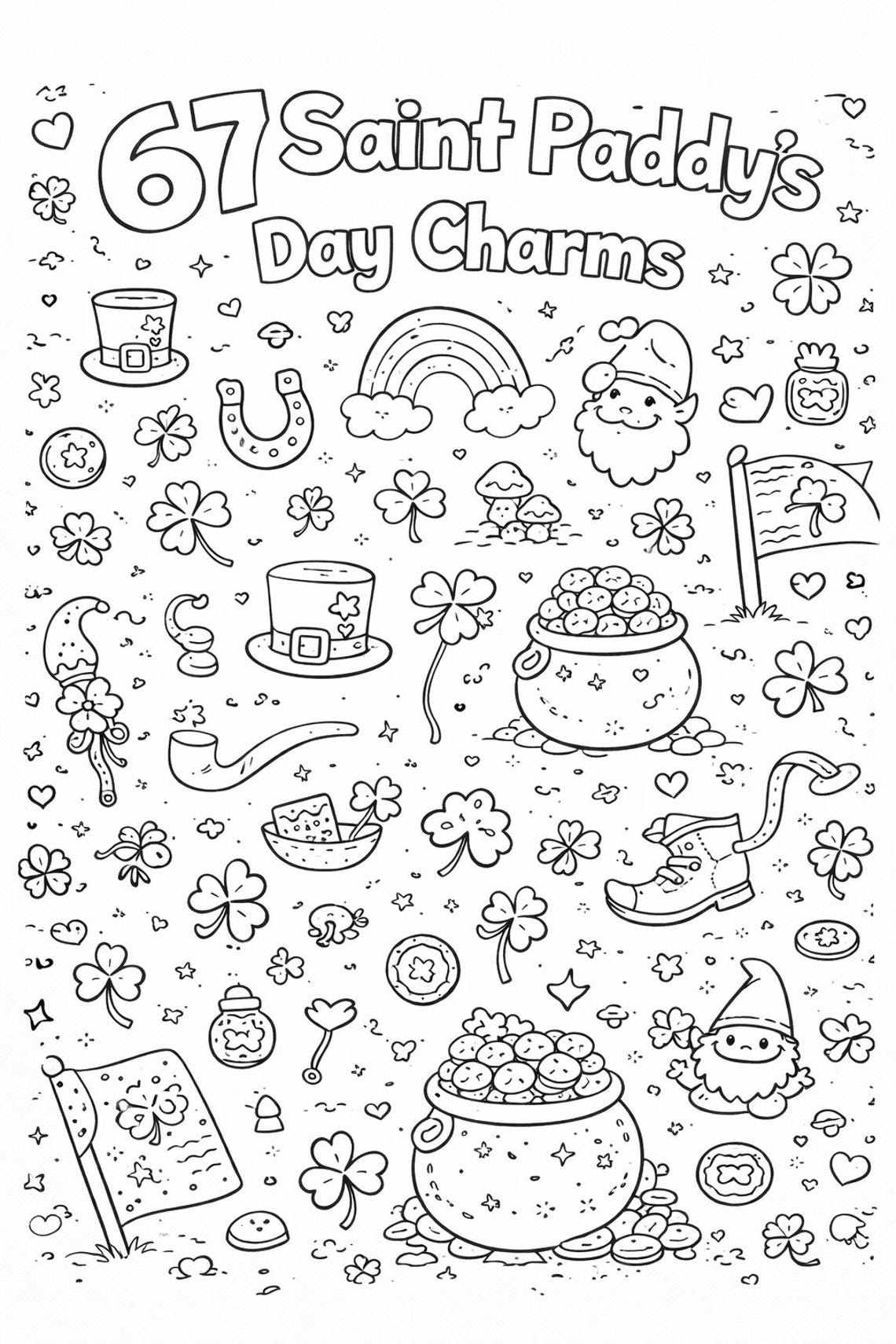 67 St. Patrick’s Day Coloring Pages – Lucky Printable Shamrocks ...