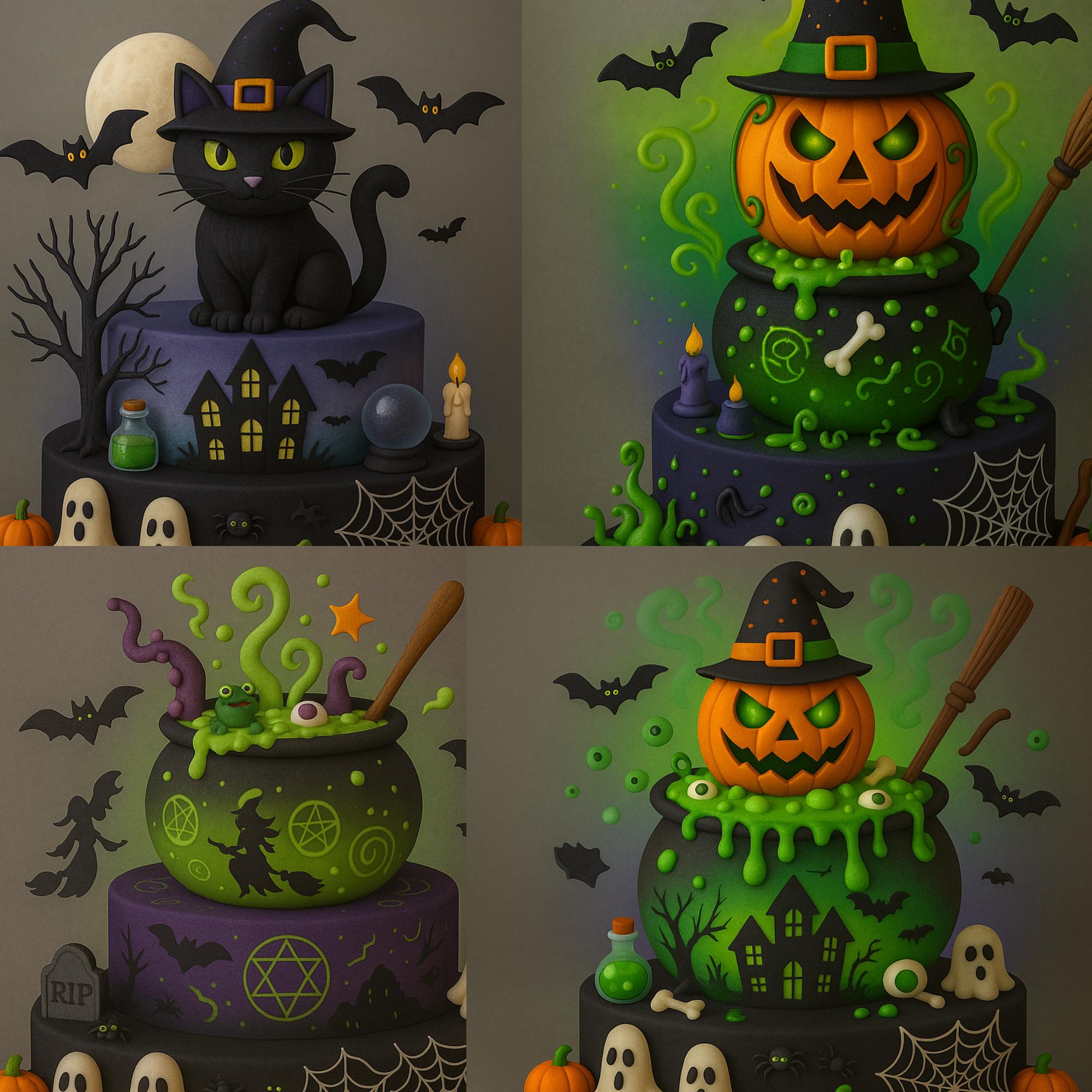 Spooky Halloween Cake: Haunted House, Pumpkins, and Witches' Delight/11 ...
