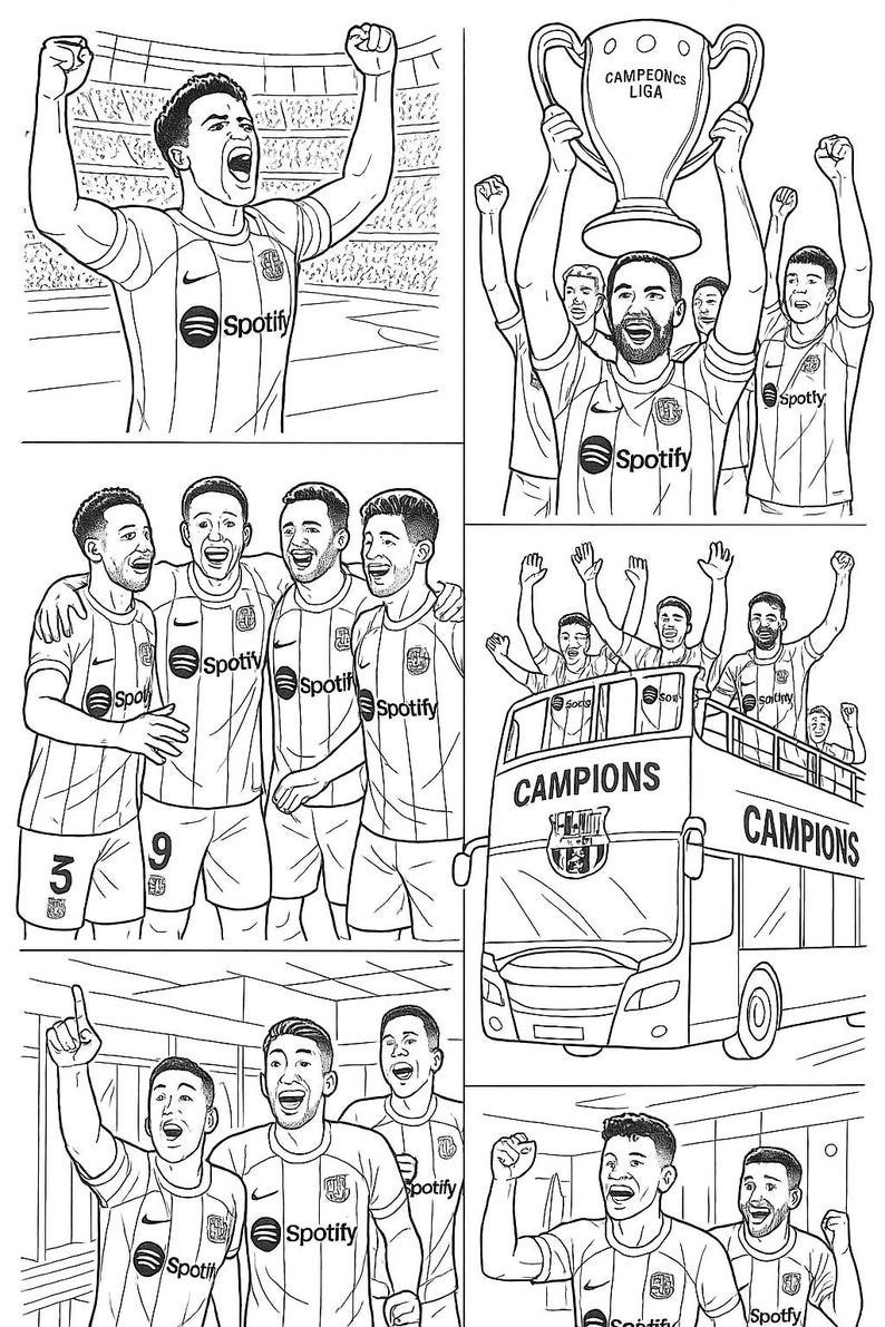 Barcelona Celebration-themed Coloring Page/5pdf/barcelona Coloring Page ...