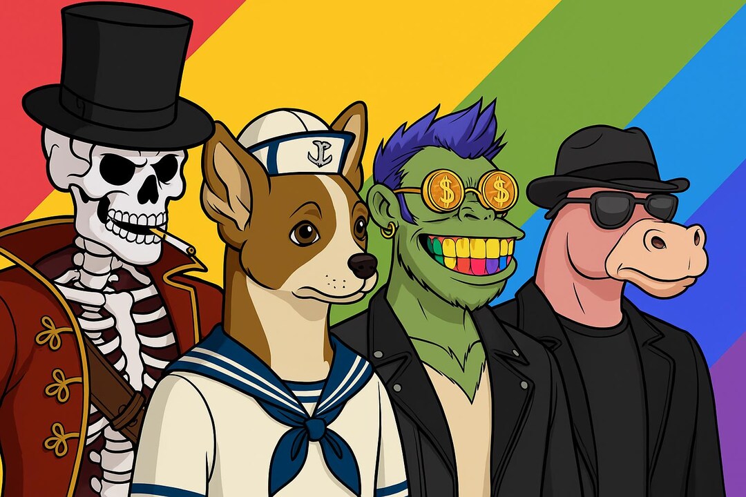 Cartoon-style NFT Artwork /5png/skeleton /corgi Dog/green Ape/horse ...