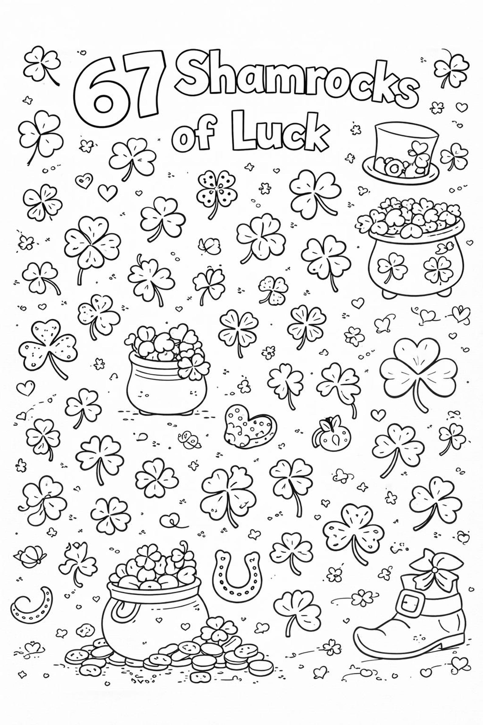 67 St. Patrick’s Day Coloring Pages – Lucky Printable Shamrocks ...