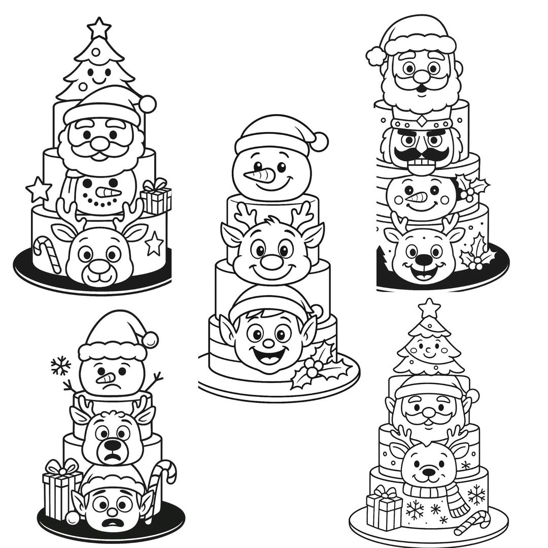 Christmas Coloring Pages/christmas CAKES Christmas5coloring Pages ...