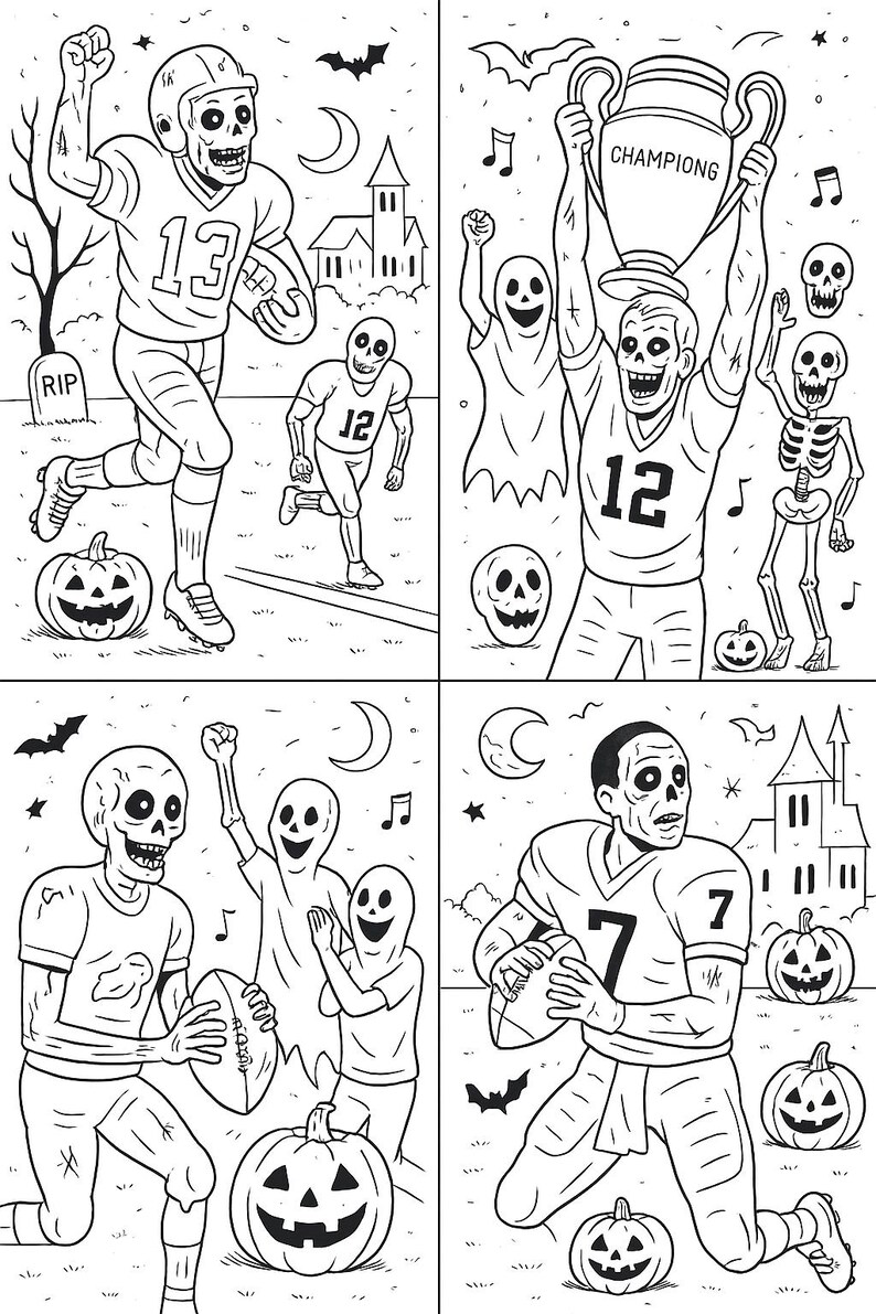 Football Halloween Coloring Pages/5pdf/football Coloring Page/fun ...