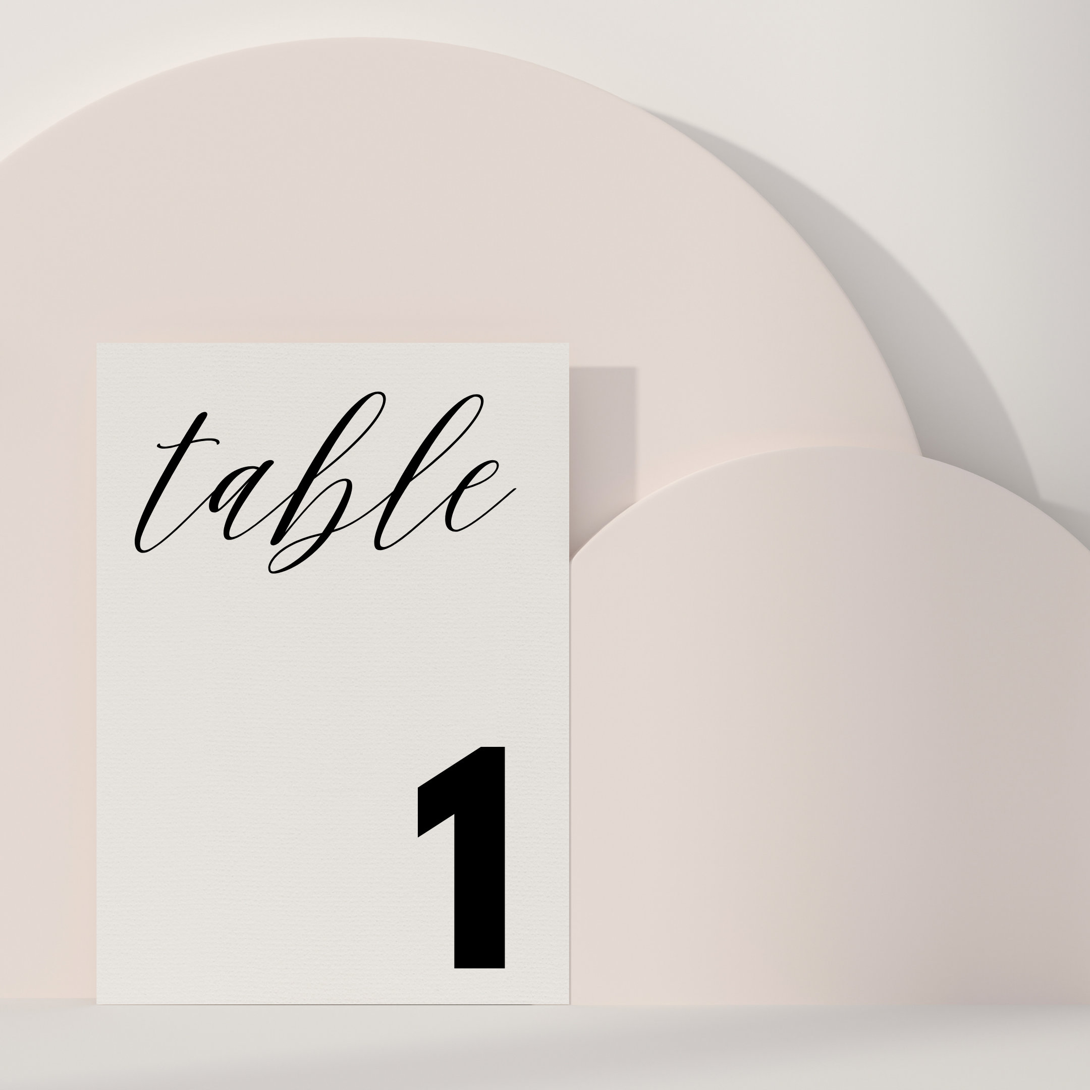 Minimalist Printable Table Numbers (PDF File) - Etsy