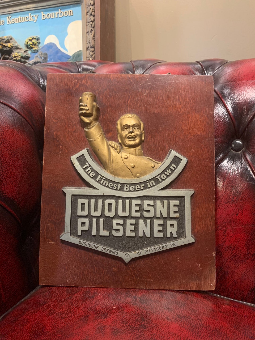 Antique Cast Aluminum Duquesne Pilsner Advertising Sign - Etsy