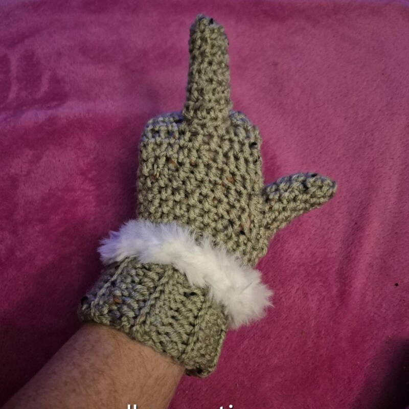The Middle Finger Mittens - Etsy