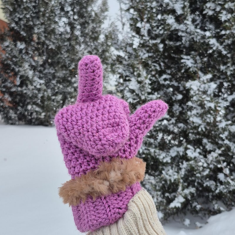 Mittens Middle Finger - Etsy