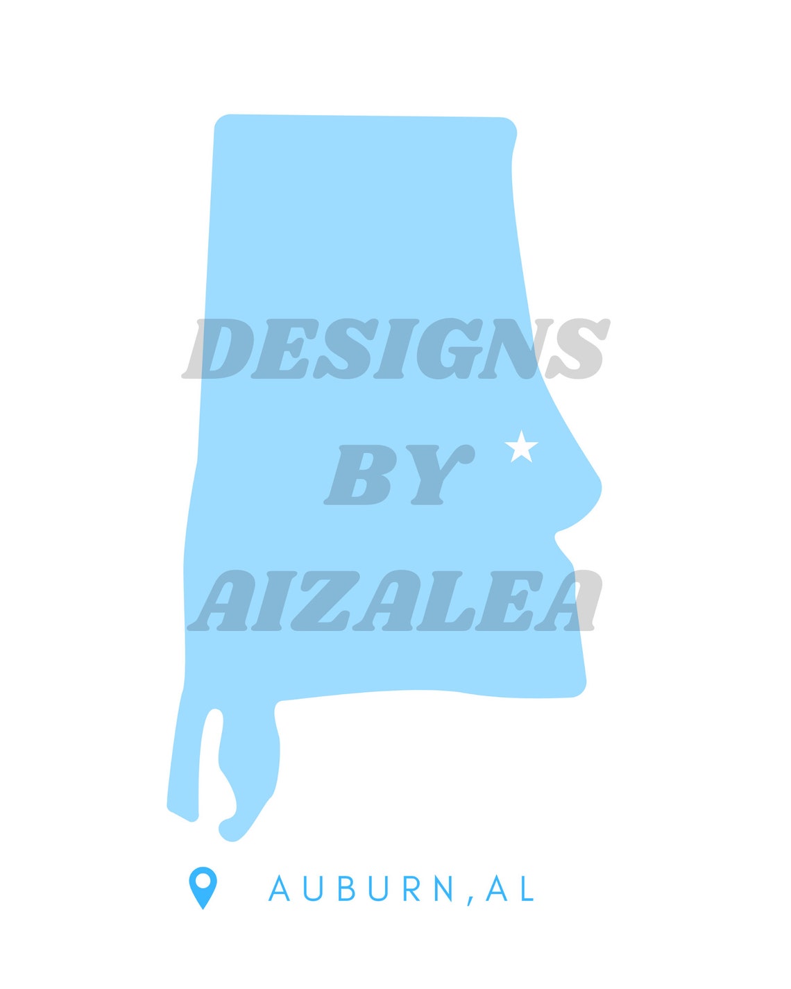 Auburn (blue) | Digital Print INSTANT DOWNLOAD - Etsy