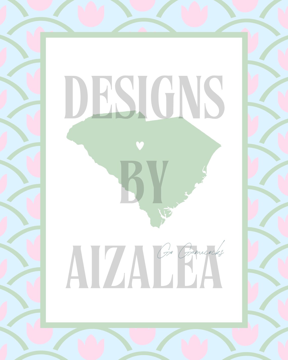 Columbia Southern Charm Digital Prints (blue, Pink, & Green) | Set of 3 ...
