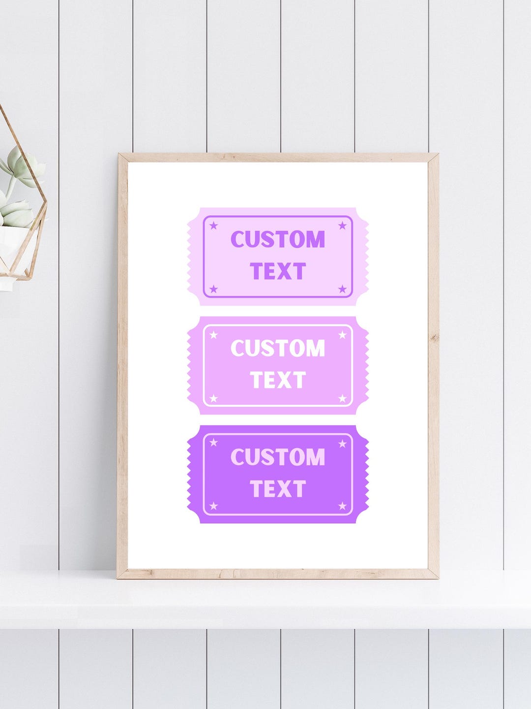 Purple Ticket Digital Print - CUSTOM ORDER - Etsy