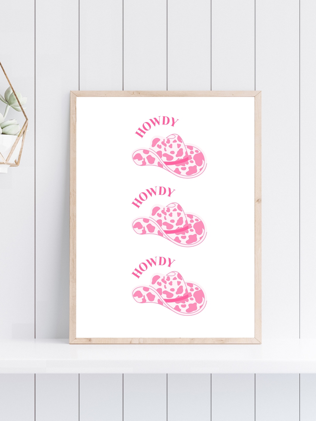 Howdy Cowgirl Digital Print | Pink | INSTANT DOWNLOAD - Etsy