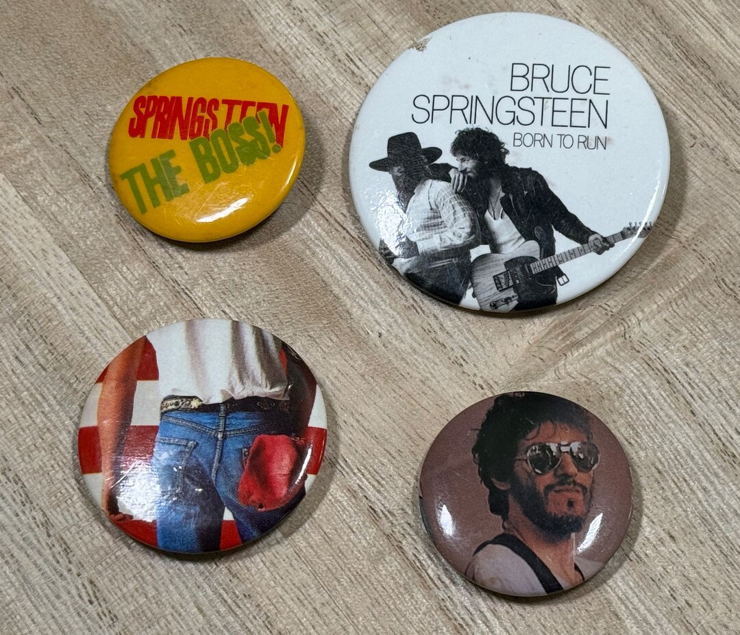 Vintage 1980s Bruce Springsteen Button Lot - Etsy