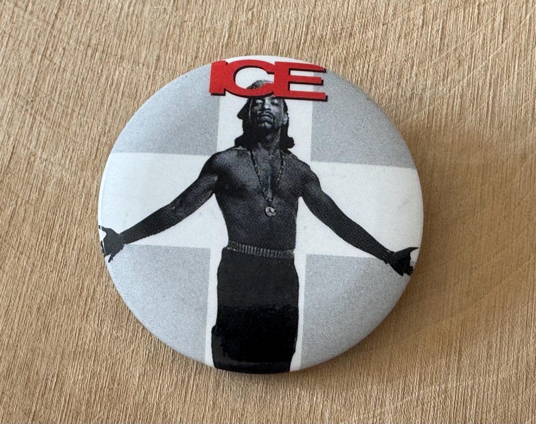 True Vintage Licensed 90s Ice T Cross Pinback Button - Etsy