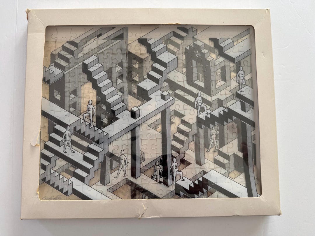 Paradox the Worlds Most Difficult 3D Jigsaw Puzzle Surreal Art 90s J.B ...