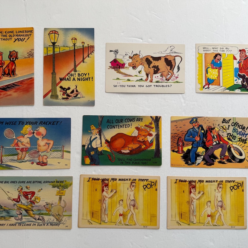 Risque Postcard - Etsy