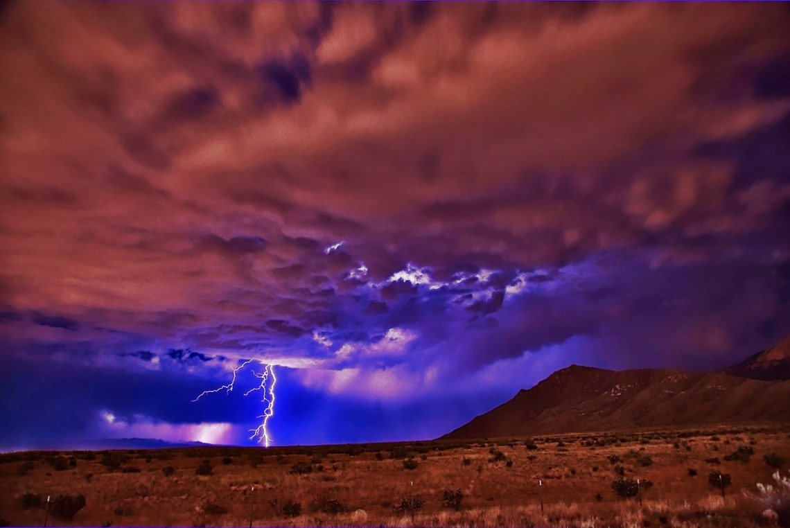 Lighting Storm - Print - Etsy