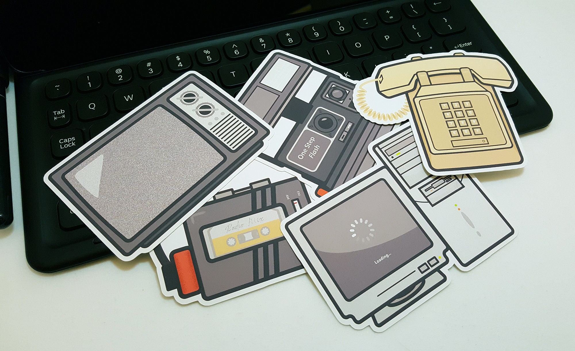 Conjunto de pegatinas de tecnología retro | Etsy