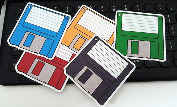 Labels, Stickers & Tags Card Making & Stationery Floppy Disc Throwback ...