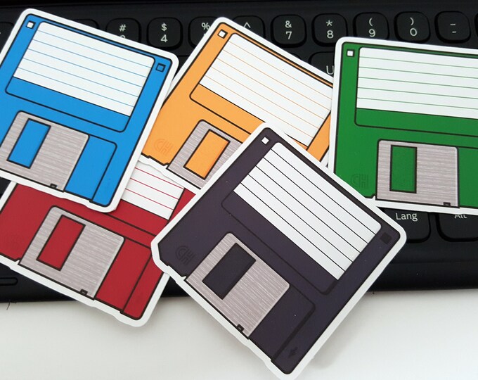Floppy Disk Cute Vinyl Waterproof Sticker Kawaii Aesthetic - Etsy